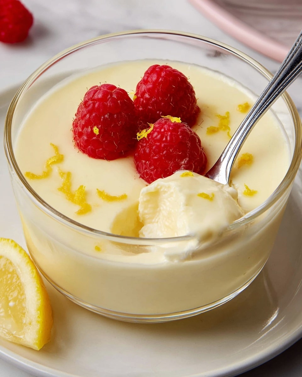 Lemon Posset with Raspberries: Refreshing Citrus Dessert