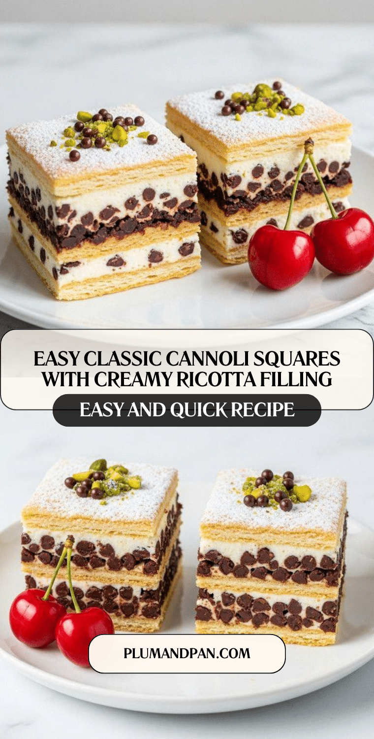 Classic Cannoli Squares: Decadent Italian Dessert Bars
