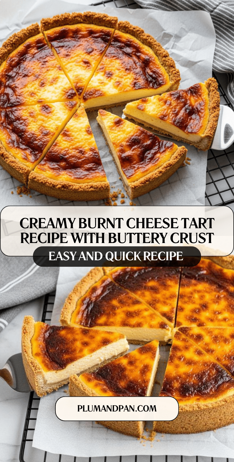 Burnt Cheese Tart: Irresistibly Rich & Caramelized Cheese Dessert