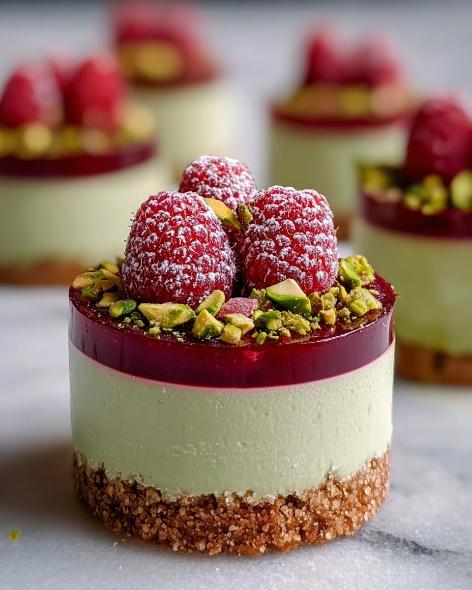 Raspberry Pistachio Mousse Cake Elegant Delicious Dessert