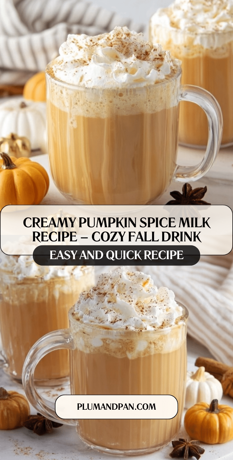 Pumpkin Spice Milk: Cozy Fall Flavor in a Delicious Drink